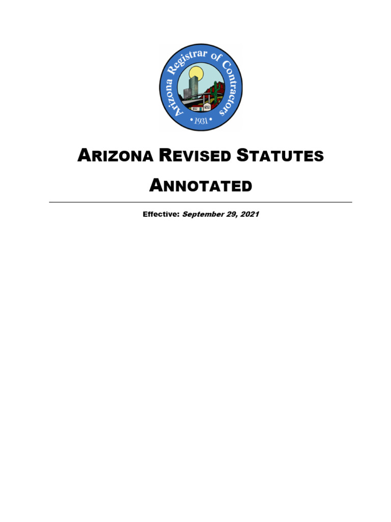 Arizona Revised Statute 2021 | PDF | License | Criminal Record