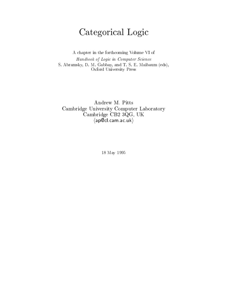 Catl | PDF | Category Theory | Mathematical Logic