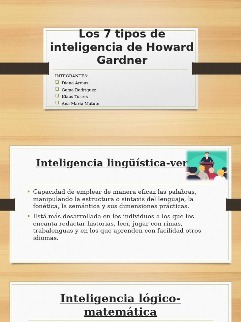 Los 7 Tipos de Inteligencia de Howard Gardner | PDF | Crecimiento personal y profesional ...