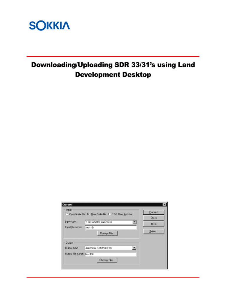 Sokkia SDR33/31 Data Transfer Guide | PDF | Auto Cad | Computer Science