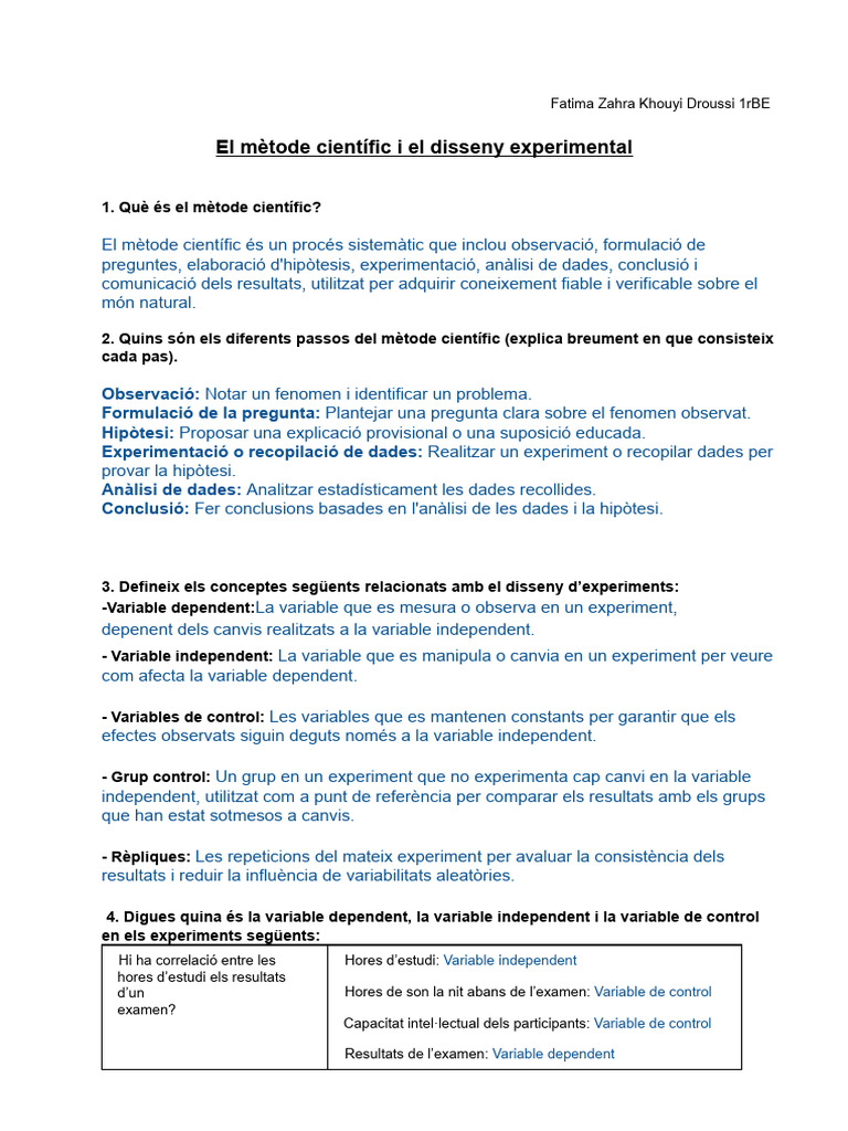 Activitat Mètode Científic I Disseny Experimental | PDF | Selección sexual | Camuflaje