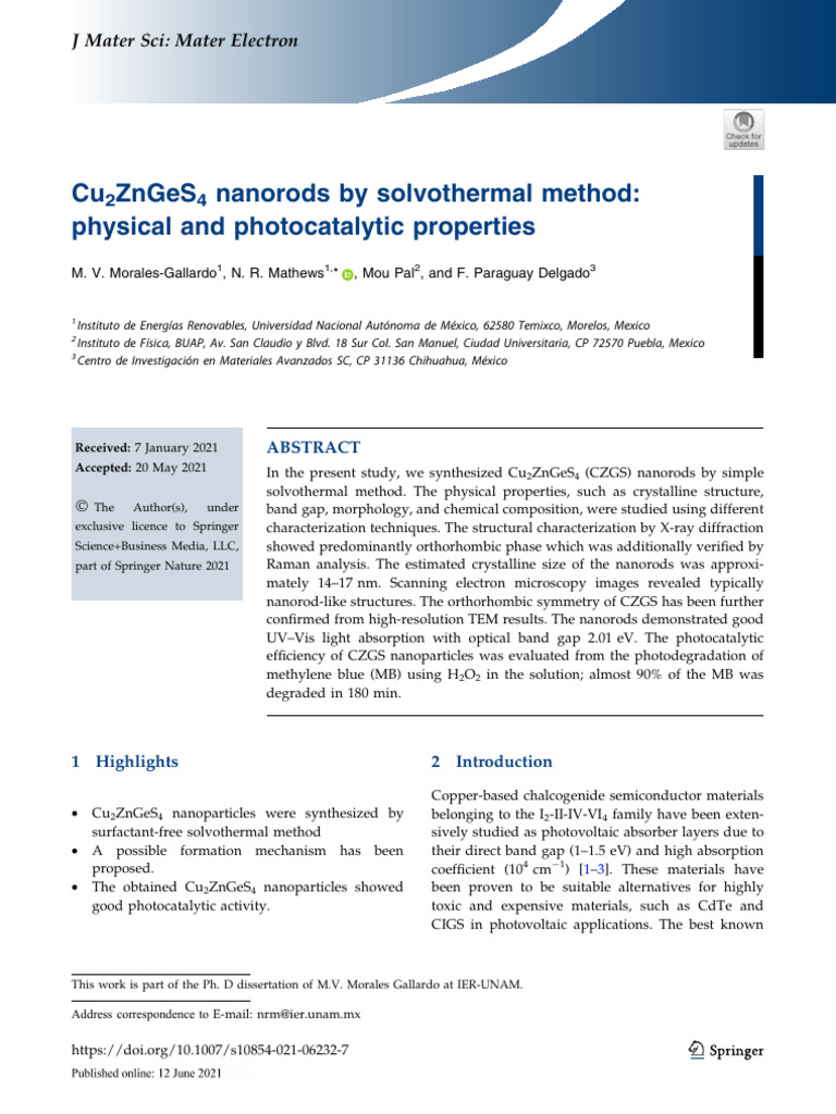 Separatas | PDF | Coordination Complex | Nanoparticle