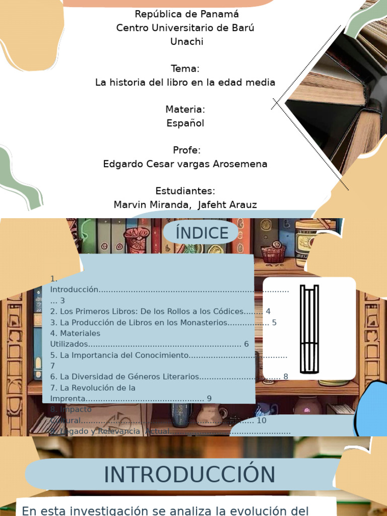 Presentación de Español | PDF | Libros | Imprenta