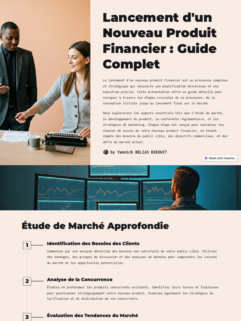 Lancement Dun Nouveau Produit Financier Guide Complet | PDF ...