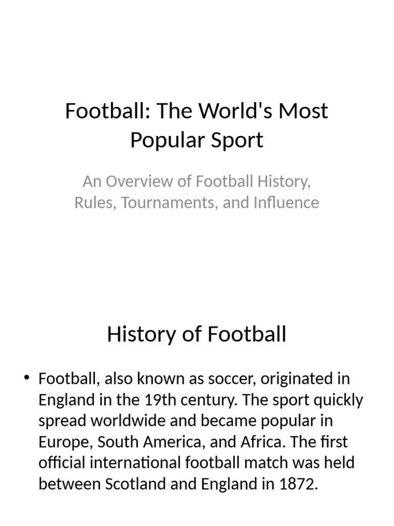 Overview of Football History and Rules | PDF