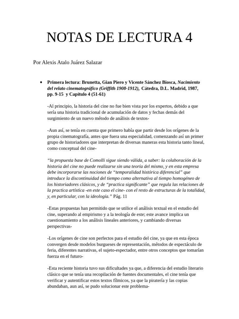 Notas de Lectura 4 | PDF | Narración | Suspense (Género)