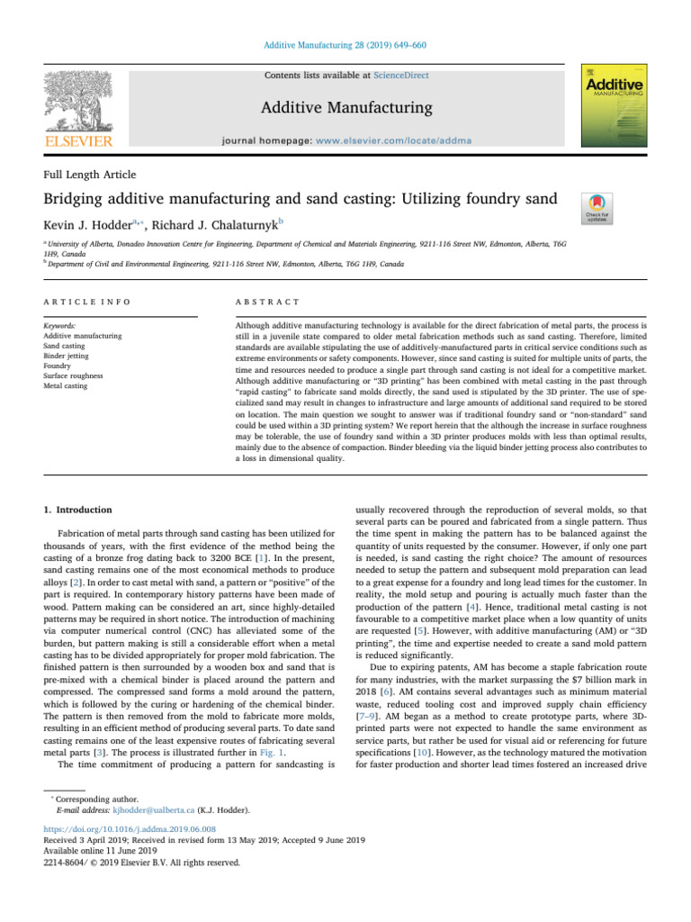 Additive Manufacturing: Kevin J. Hodder, Richard J. Chalaturnyk | PDF ...