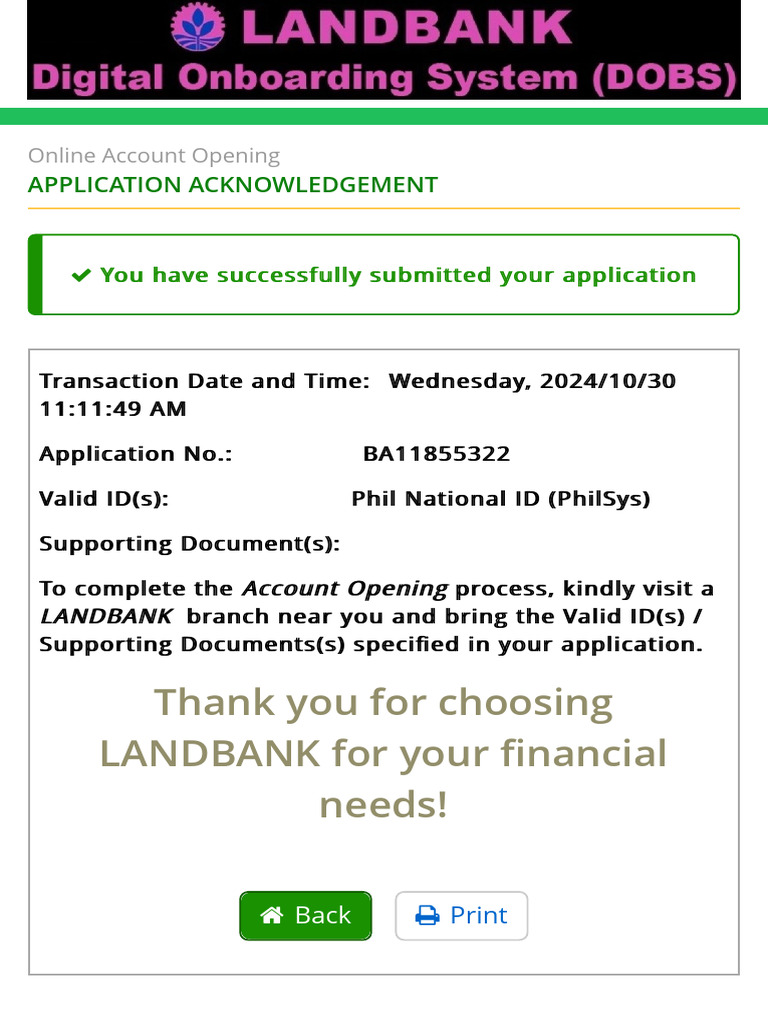 Landbank Online Account Opening | PDF | Finance & Money Management | Social Science