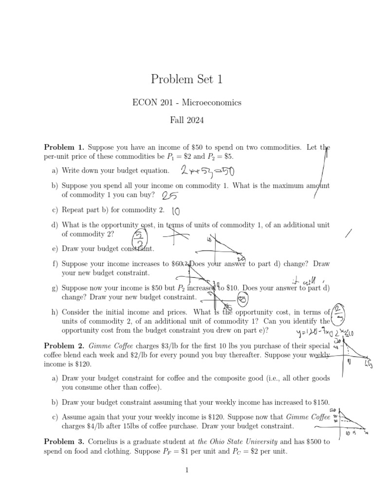 Problem Set 1 | PDF | Income | Economics Problem Set 1 | PDF | Income | Economics