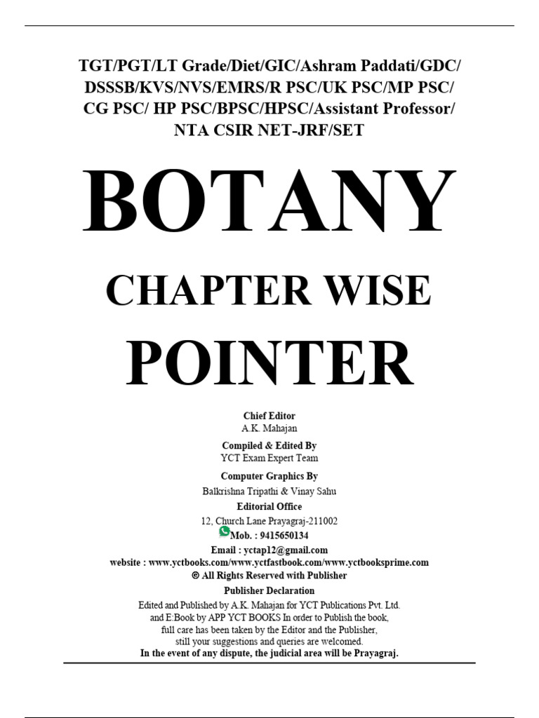 Botany Chapter-Wise Pointer (YCT Expert Team) (Z-Library) | PDF | Plant ...
