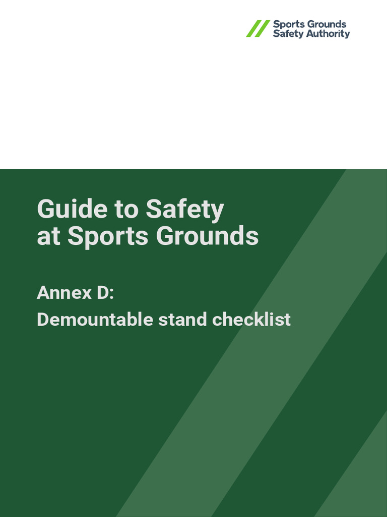 Annex D Demountable Stand Checklist | PDF