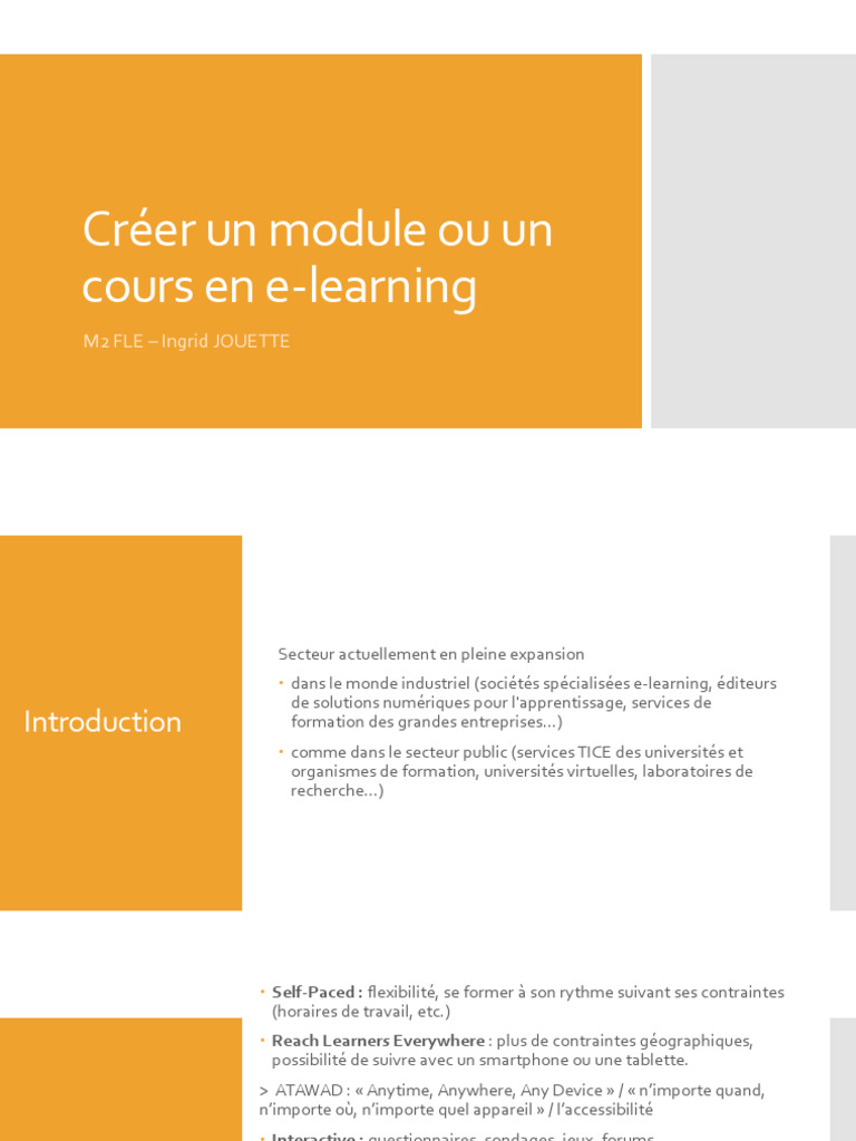 CPPN - COURS 5 - Créer Cours E-Learning | PDF | Méthode agile ...