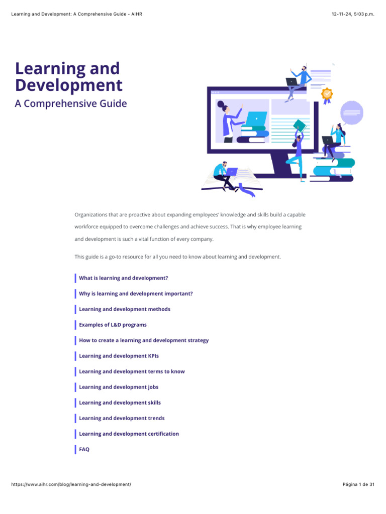 Comprehensive Learning and Development Guide | PDF | Mentorship | Learning