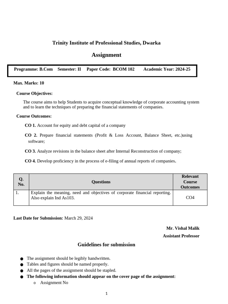 Corporate Accounting Assignment | PDF | Finance & Money Management