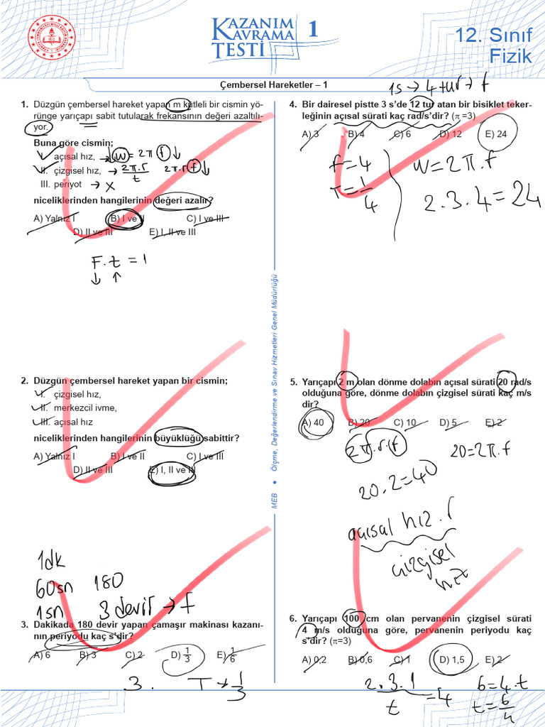 Sınıf Fizik Fizik | PDF