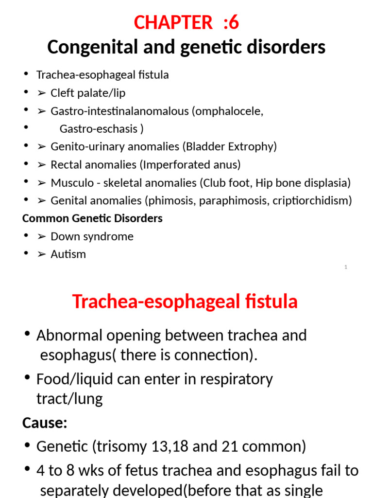 06 Congenital and Genetic Disorders | PDF | Down Syndrome | Autism Spectrum