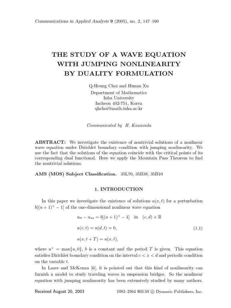 1-1 | PDF | Nonlinear System | Differential Equations