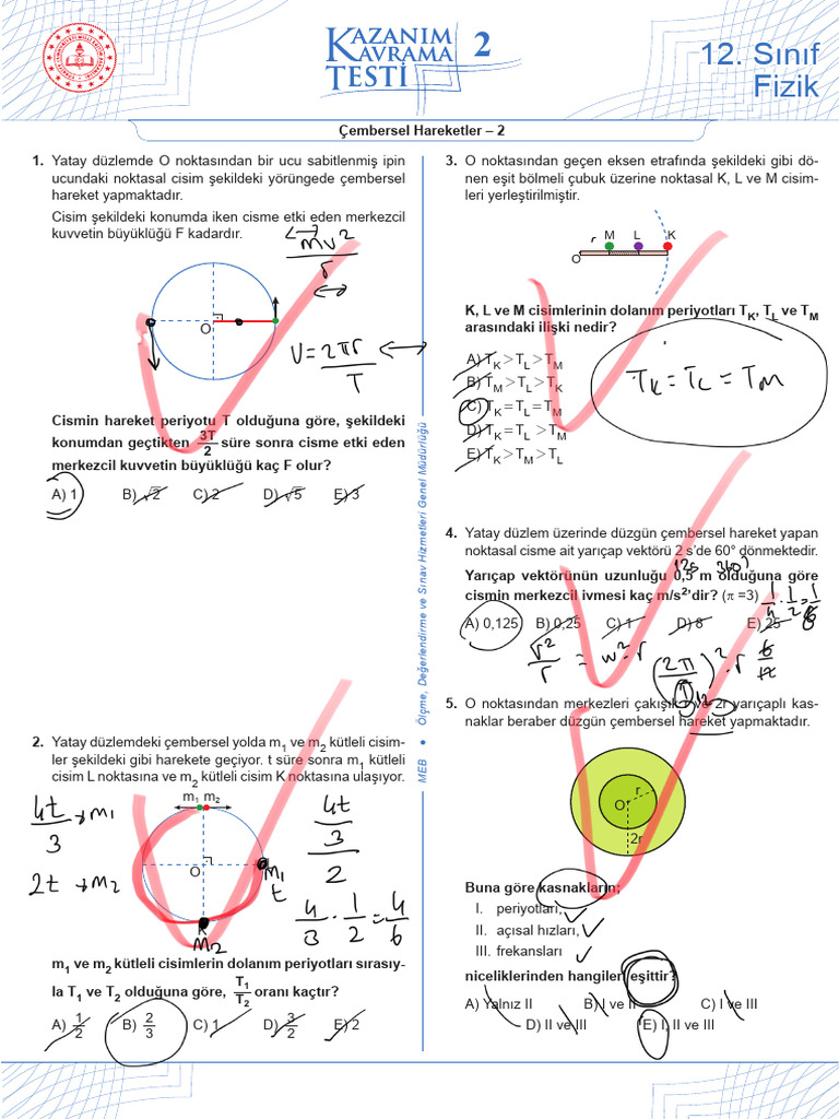 Sınıf Fizik Fizik: O M L K | PDF