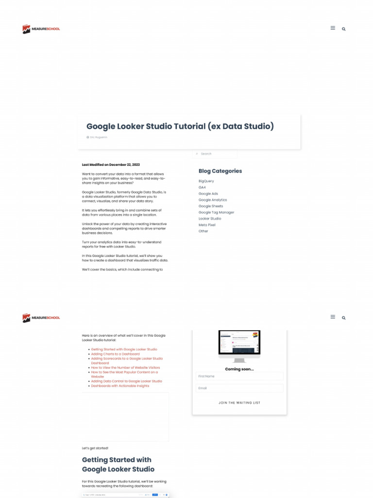 Looker Studio Tutorial | PDF