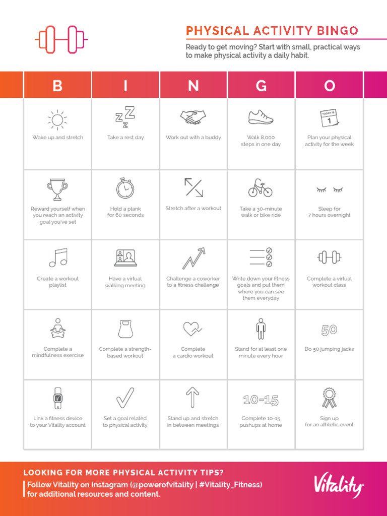 physical-activity-bingo-card | PDF
