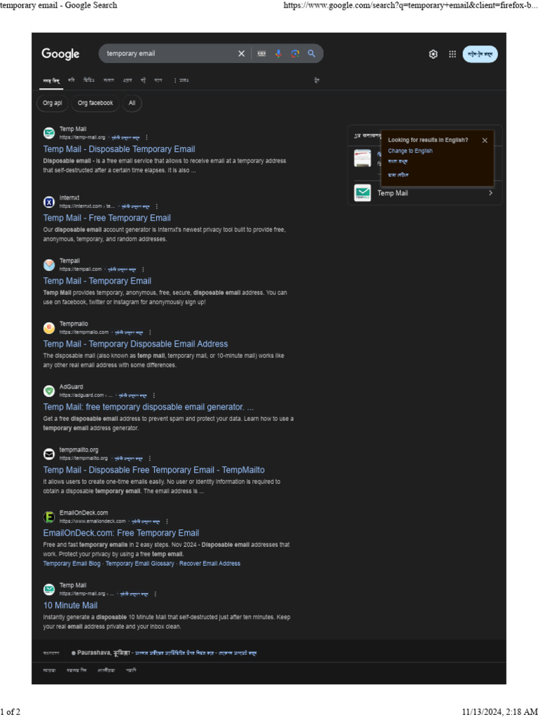Overview of Temporary Email Services | PDF | Google Play | Gmail