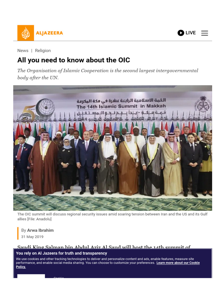 News2019531all You Need To Know About The Oic | PDF | Organisation Of Islamic Cooperation ...