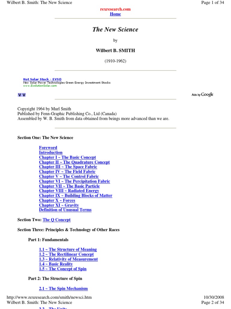 WB Smith New Science | PDF | Reality | Concept