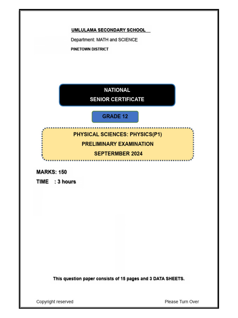 Uml Physc p1 Mock Preli Exam 2024 | PDF | Photoelectric Effect | Collision