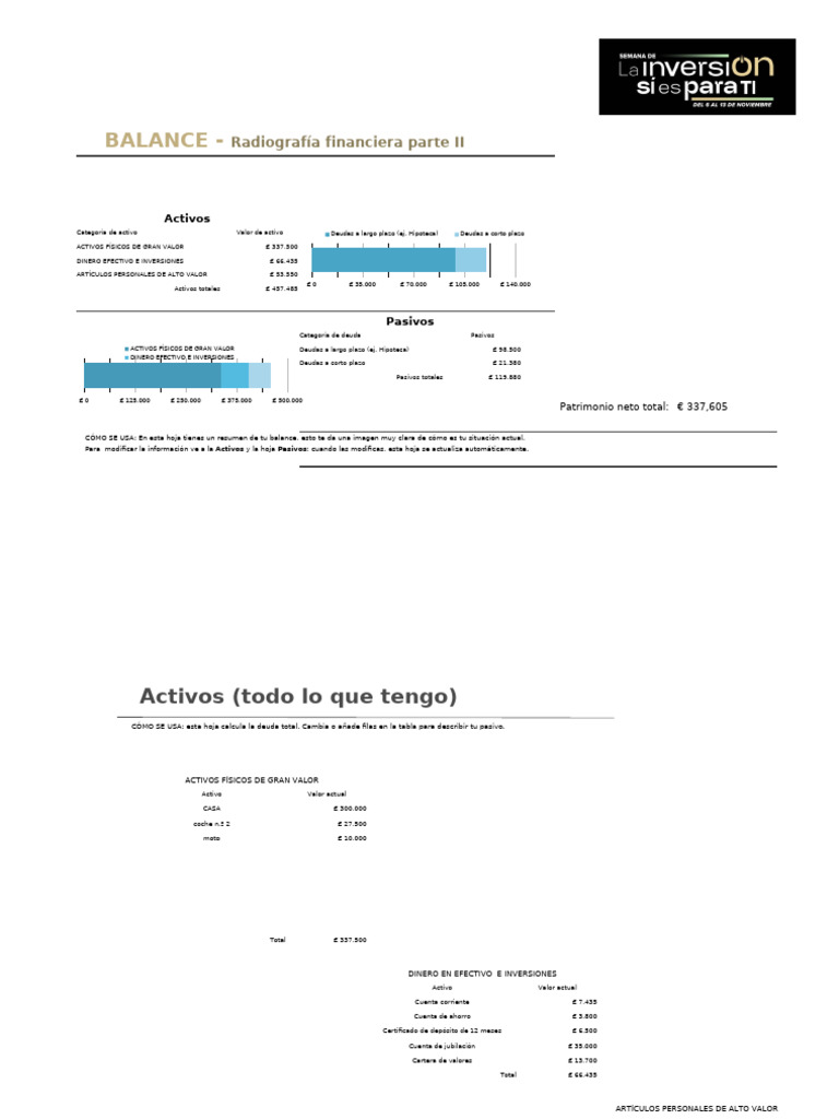 Balance Financiero: Activos y Pasivos | PDF | Hoja de balance ...