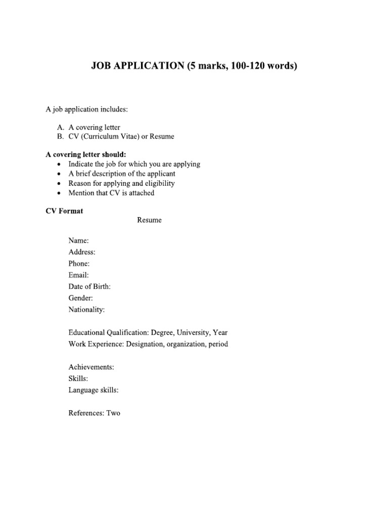 Job Application 1 | PDF