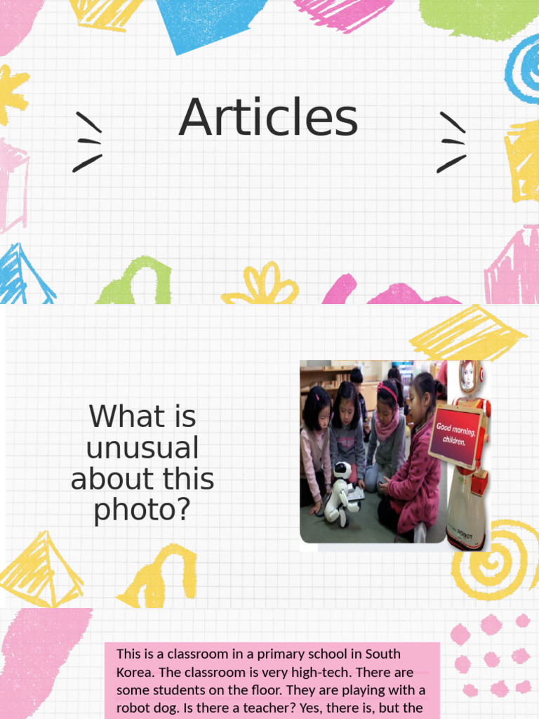 Solutions Pre-Intermidiate Starter. Articles | PDF