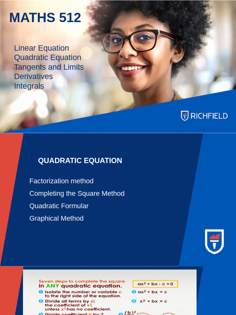 Solving Quadratic Equations Methods | PDF