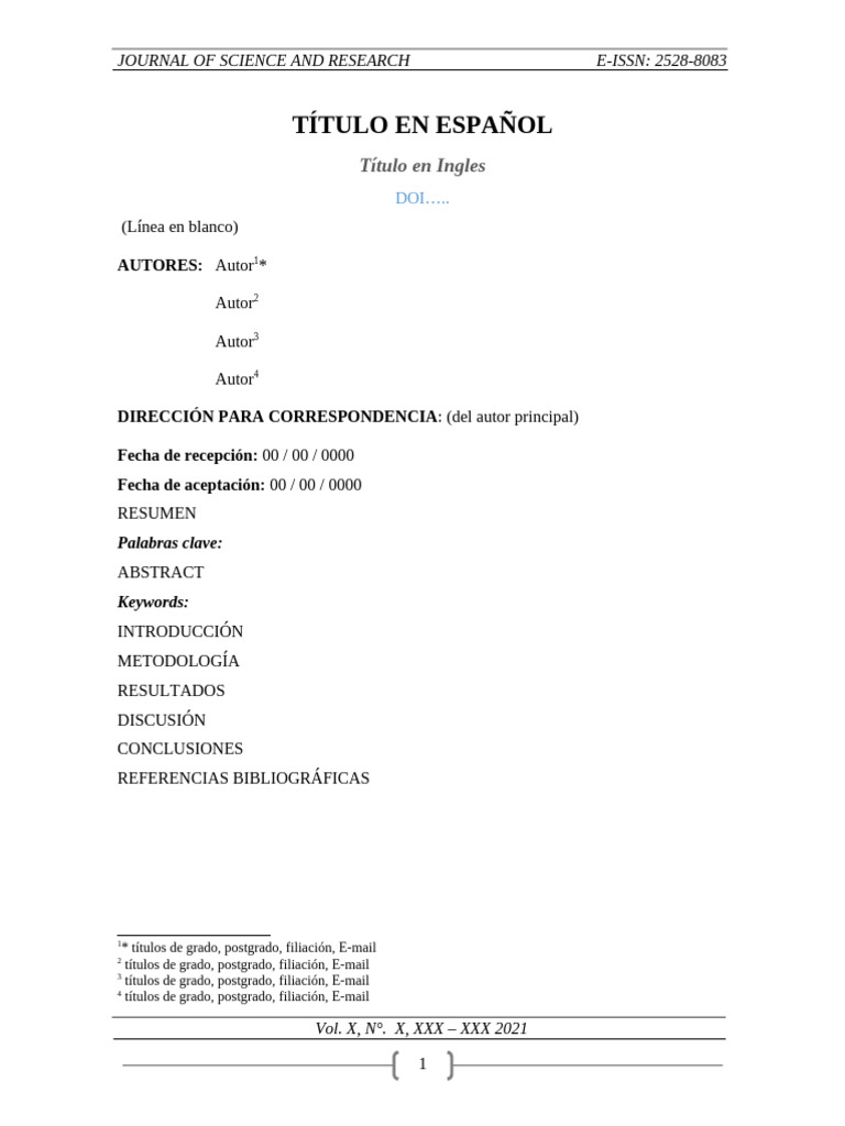 Plantilla Articulo Revista | PDF