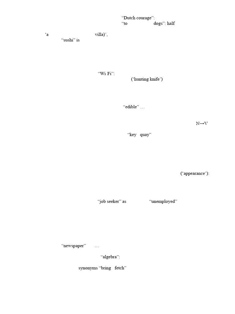 Лексикологія | PDF | Word | Syntactic Relationships