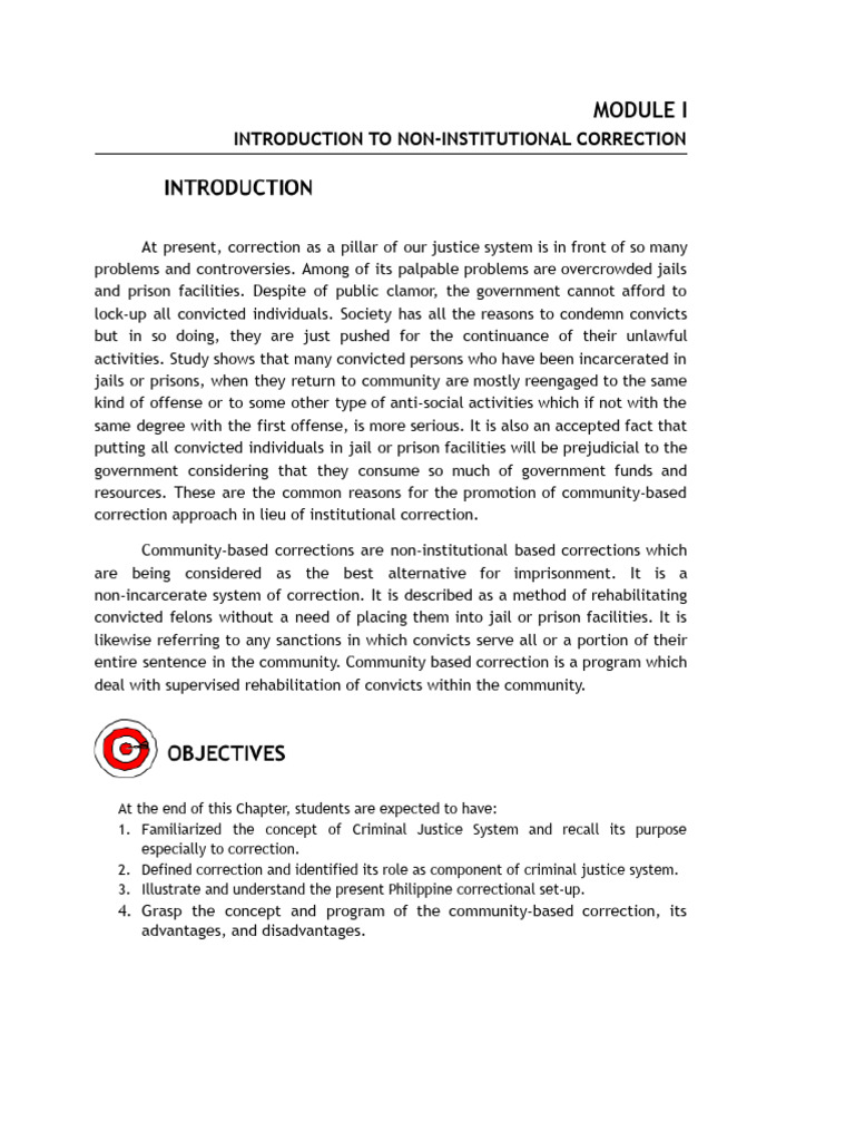 Ccor 102_module 1 | PDF | Pardon | Probation