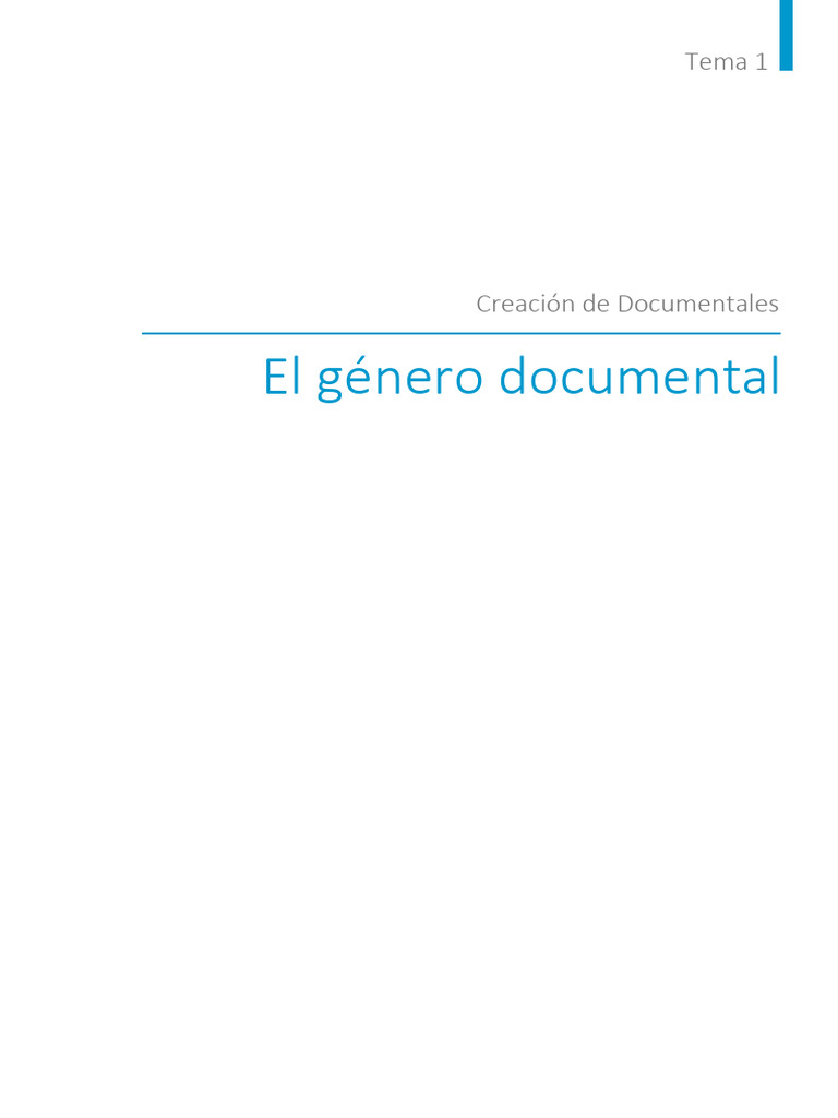 El Género Documental | PDF | Documental | Realidad