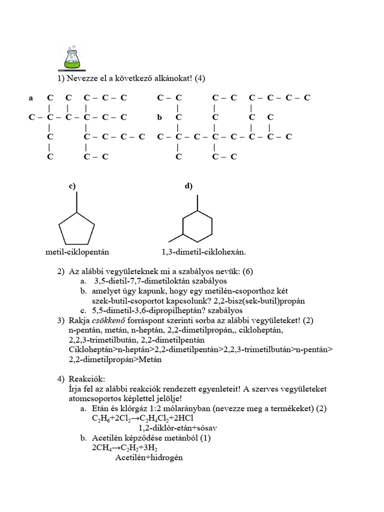Dóra Horváth - Alkánok - Szorgalmi - 09 - 27 | PDF