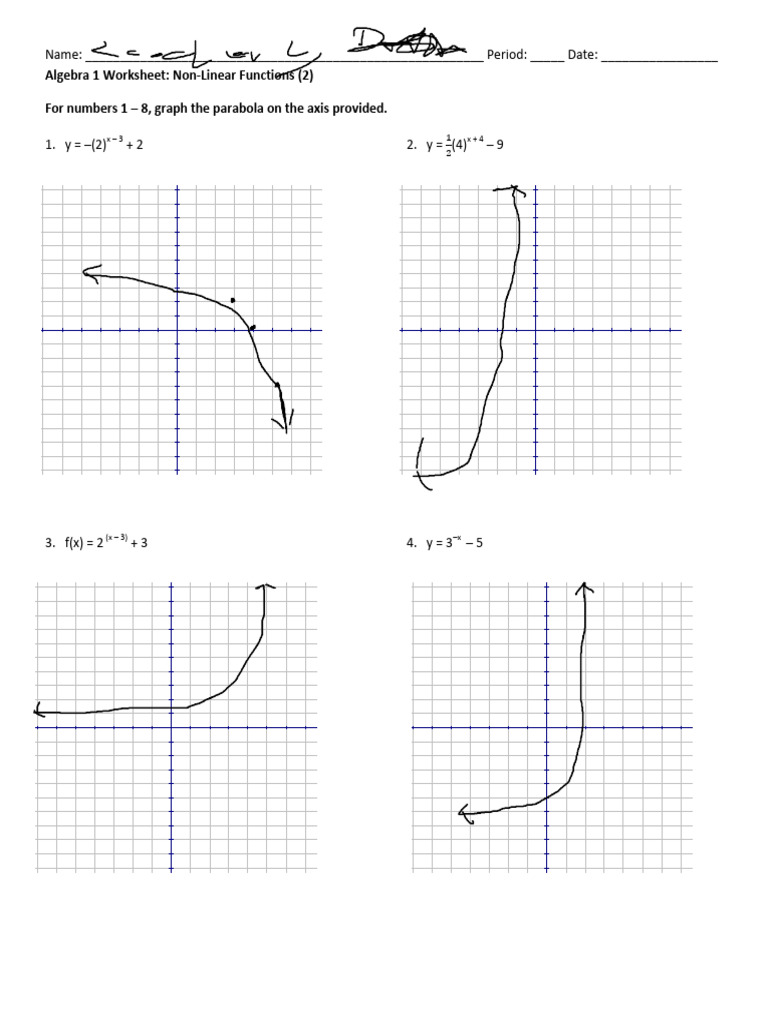 Kami Export - Alg1 Graphing Non-Linear Functions - Exponential | PDF ...