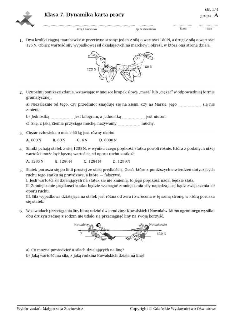 Karta Pracy kl7 Â Kopia | PDF
