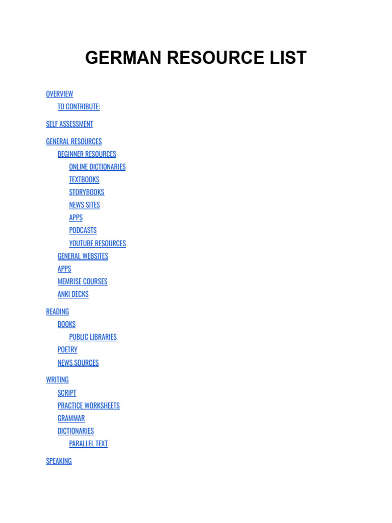 Essential German Learning Resources | PDF | German Language | Grammar
