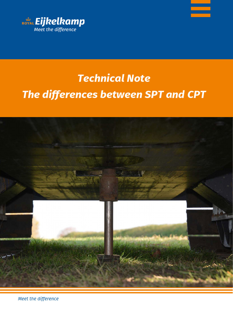 Technical Note The Differences Between SPT and CPT | PDF | Geotechnical ...