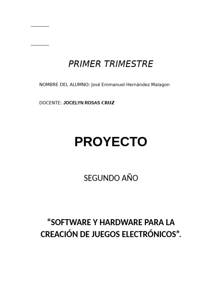Proyecto Compu | PDF | Videojuegos | Juegos de consolas