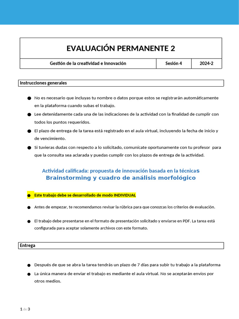Instrucciones de La EP2 | PDF | Innovación | Informática