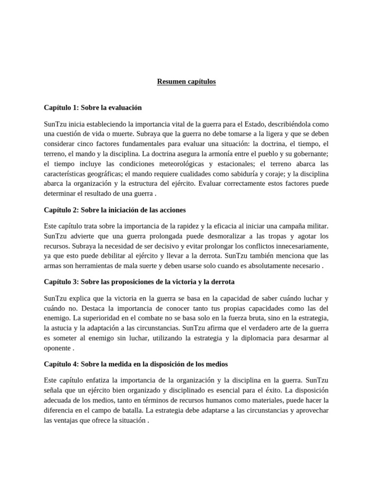 Resumen Capitulos | PDF