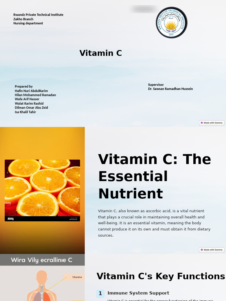 Vitamin C The Essential Nutrient | PDF | Vitamin C | Vitamin