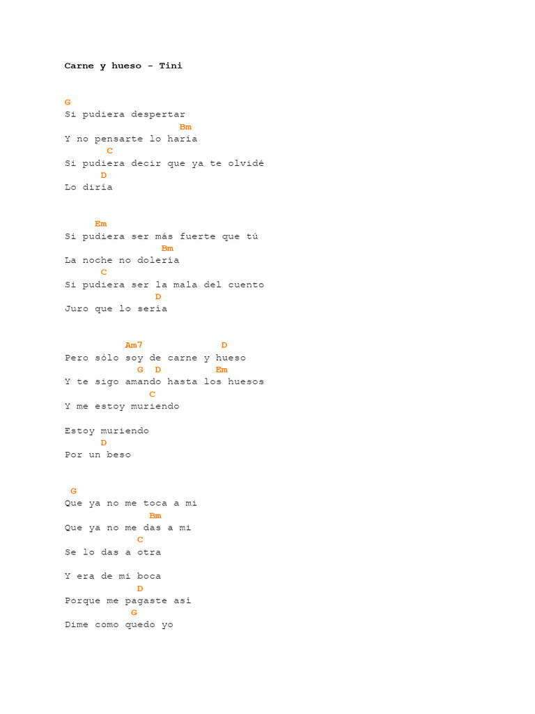 Carne y Hueso, TINI | PDF