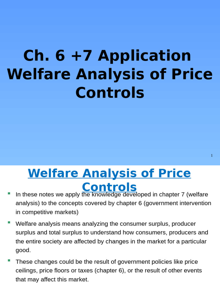 Welfare Analysis of Price Controls | PDF | Economic Surplus | Supply ...