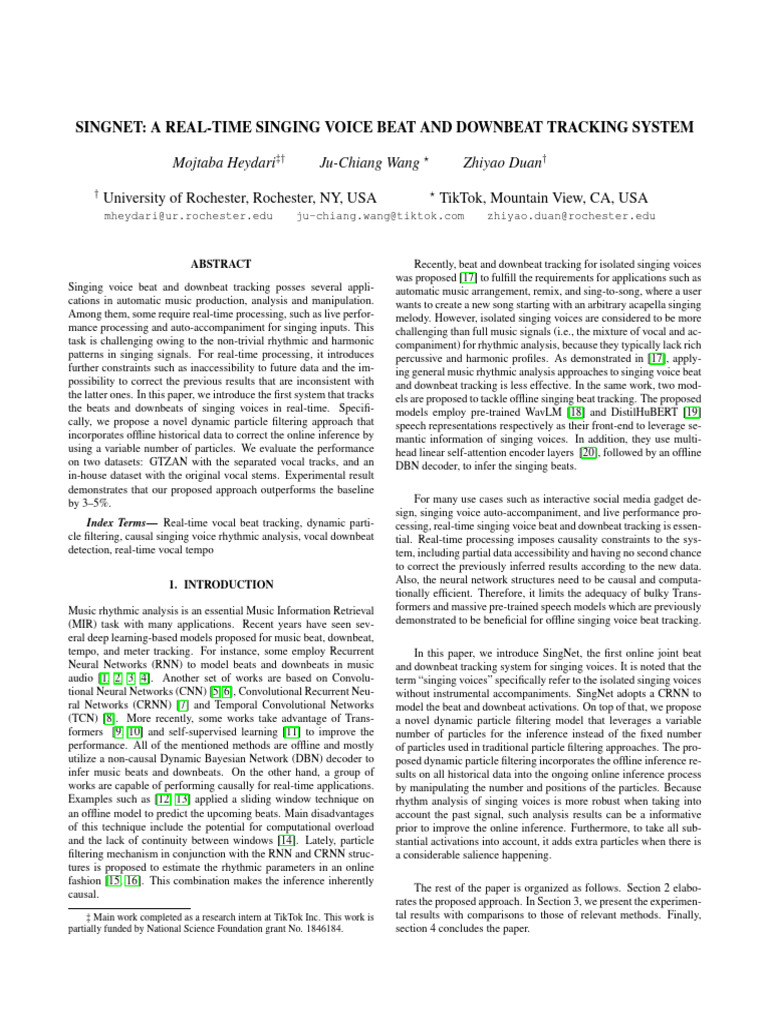 singnet | PDF | Statistical Inference | Singing