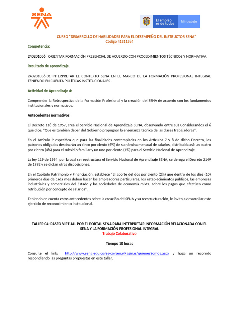 Taller 04 Paseo Virtual GRUPO3 | PDF | Negocios