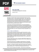 Givers vs. Takers: Insights from Grant | PDF